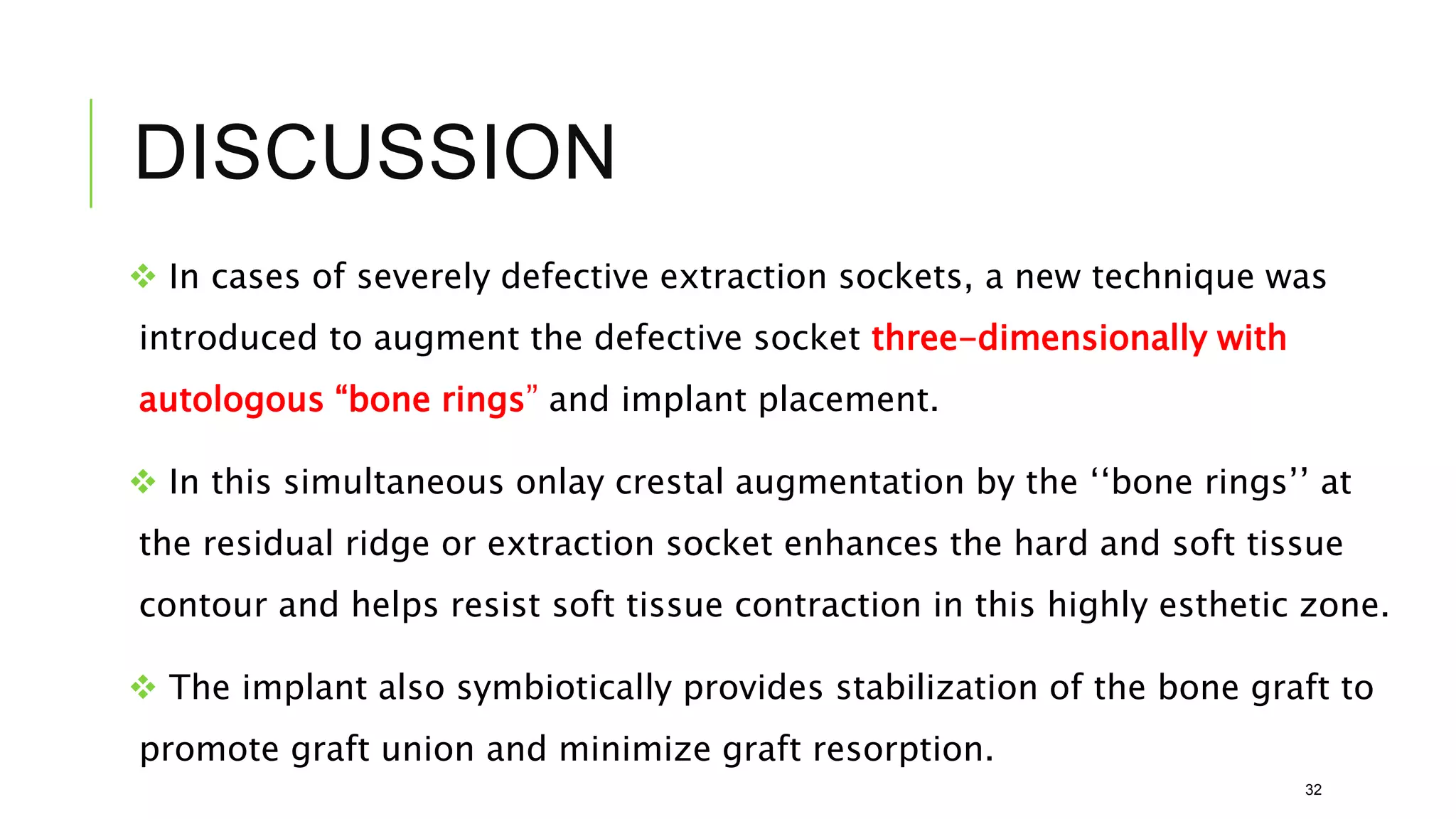 Case of immediate implant placement using bone ring technique | PPTX ...
