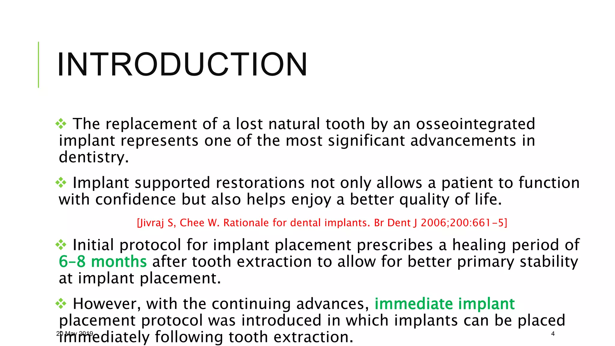Case of immediate implant placement using bone ring technique | PPTX ...