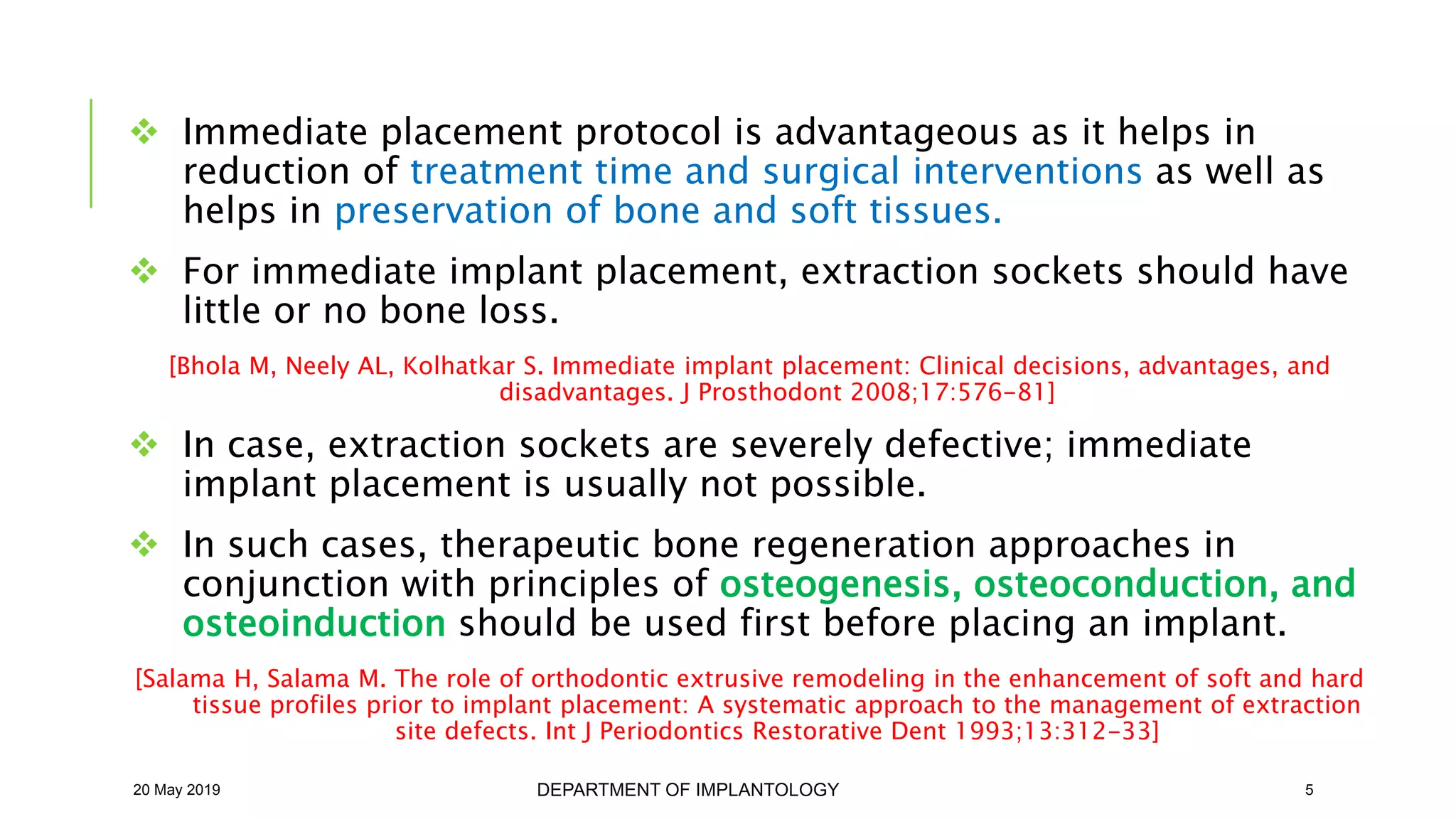Case of immediate implant placement using bone ring technique | PPTX