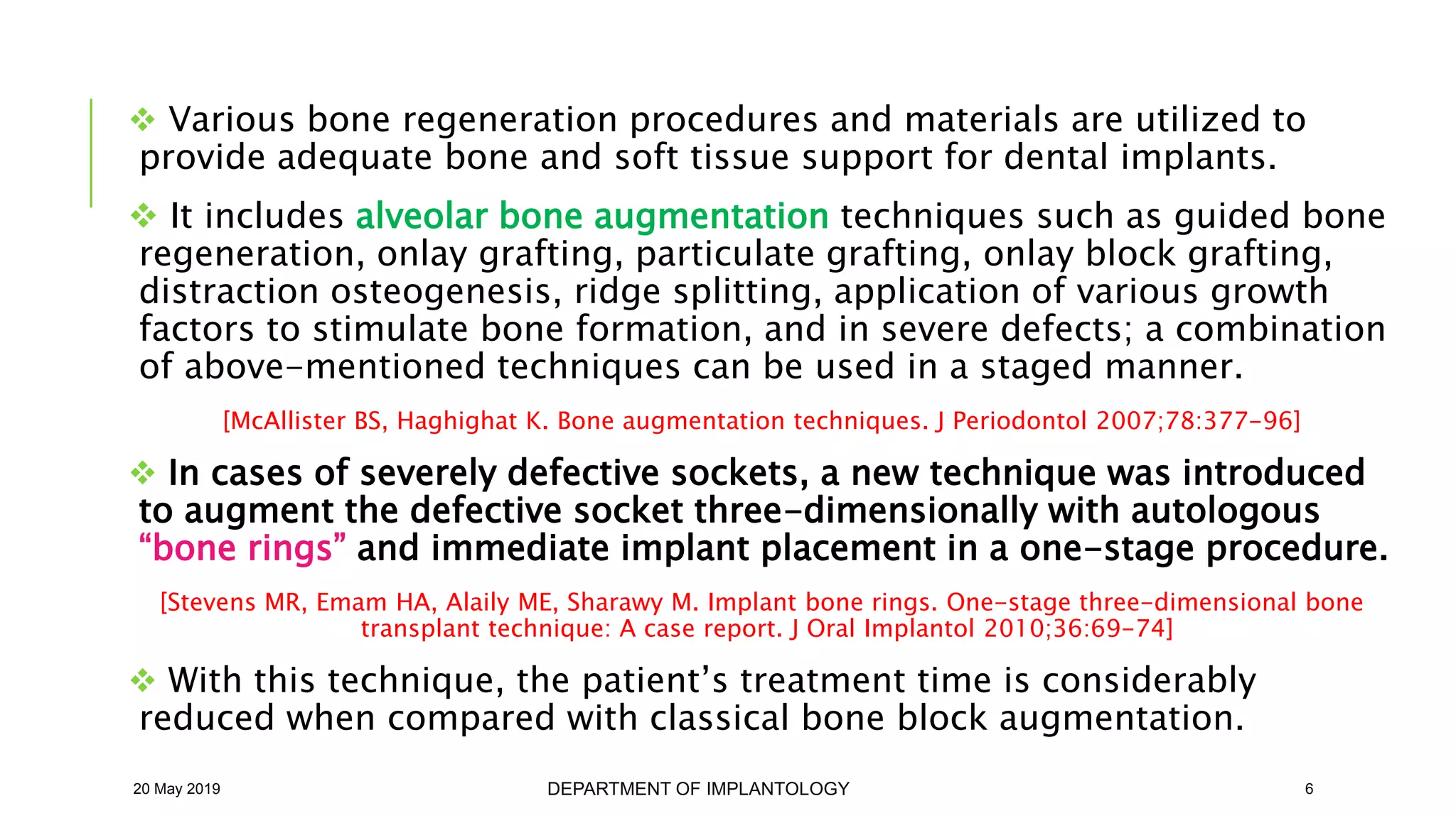 Case of immediate implant placement using bone ring technique | PPTX