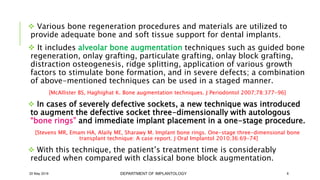 Case of immediate implant placement using bone ring technique | PPTX