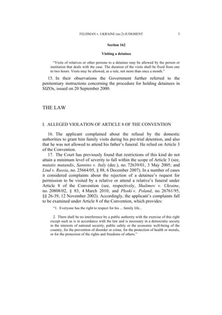Case of feldman v. ukraine (no. 2) | DOC