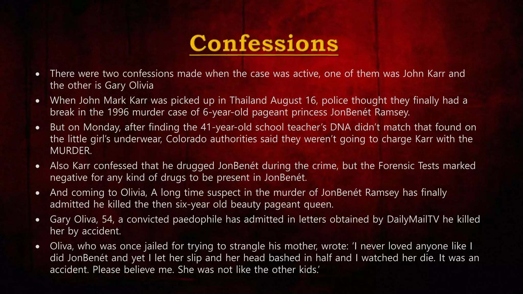 Case of JonBenet Ramsey | PPTX