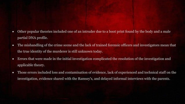 Case of JonBenet Ramsey | PPTX