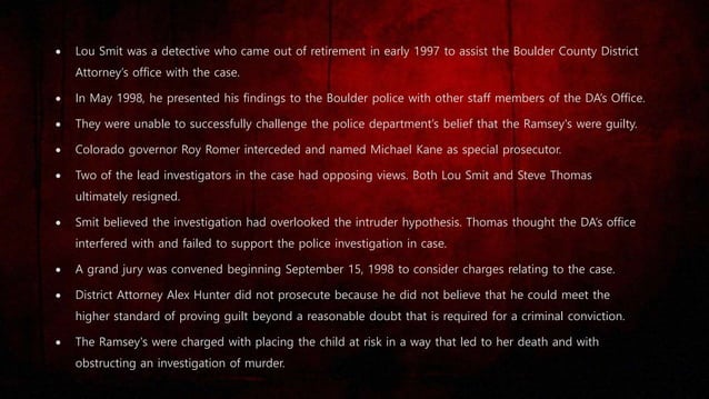 Case of JonBenet Ramsey | PPTX