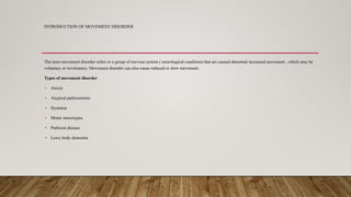 case of movement disorder.pptx.pdf coursework. | PDF