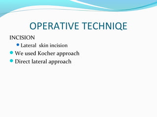 Case of radial head prosthesis | PPT