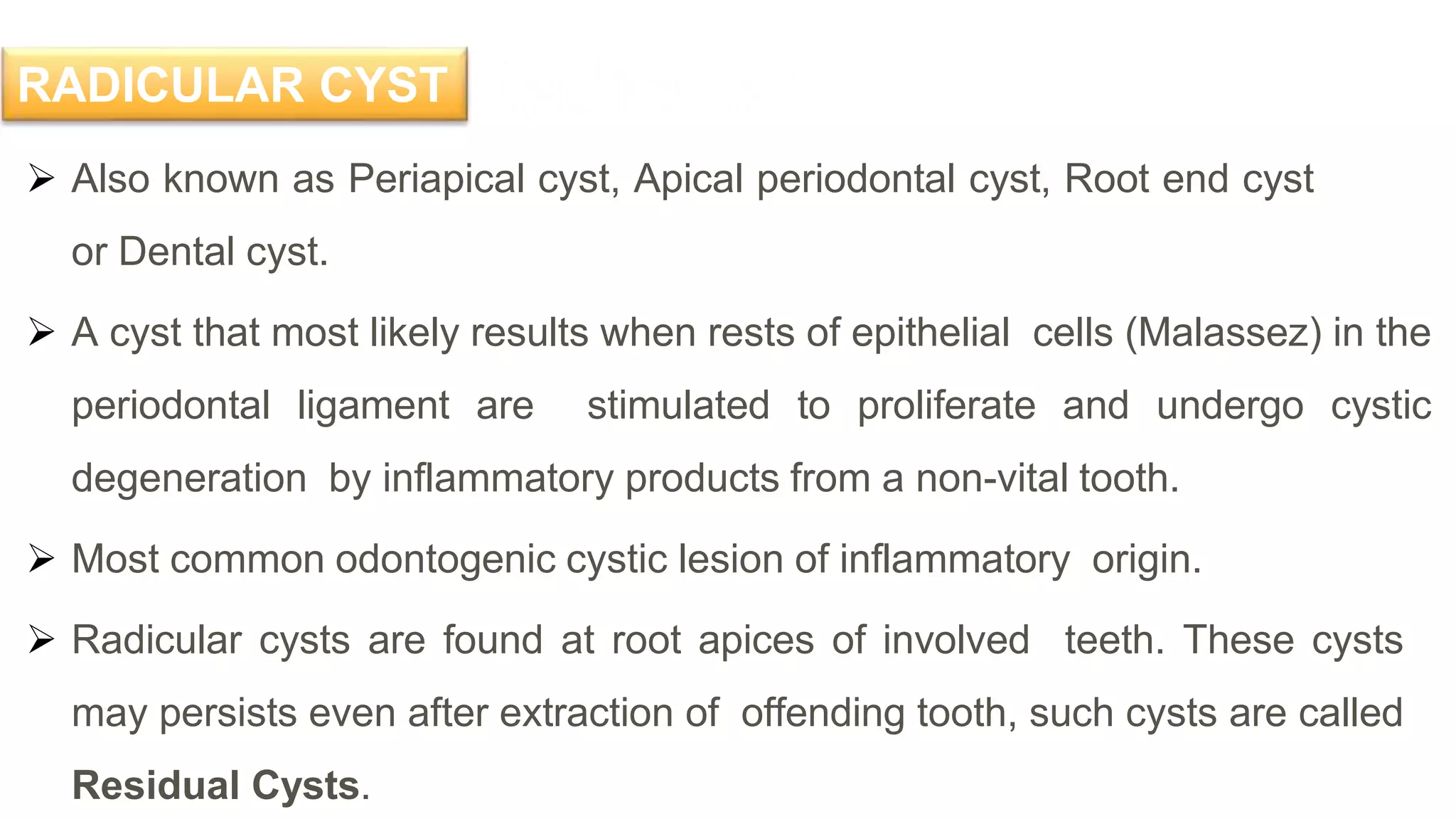 Case of Radicular Cyst | PPTX