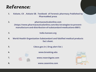 substandard drugs in last 20 years in India | PPTX