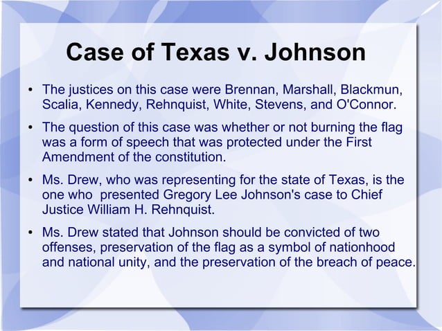 Case of texas v. johnson | PPT