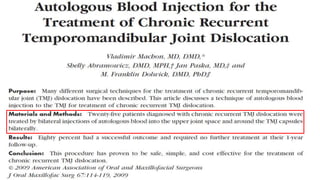 Case of TMJ Subluxation | PPTX