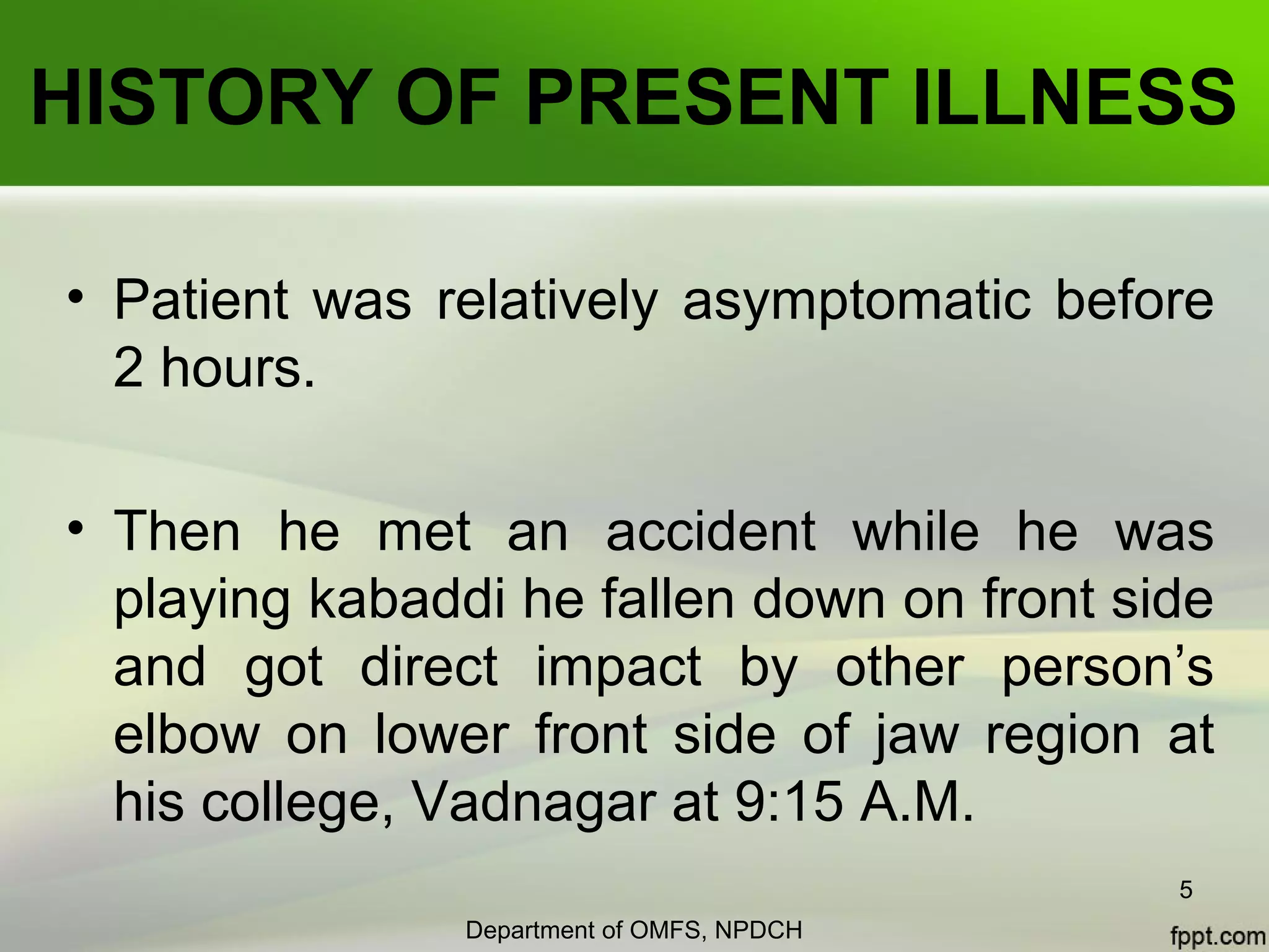 Case of trauma(Mandibular Left Parasymphysis and Right Angle Fracture ...