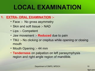 Case of trauma(Mandibular Left Parasymphysis and Right Angle Fracture ...