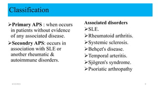 Case on Antiphospholipid antibody syndrome | PPT
