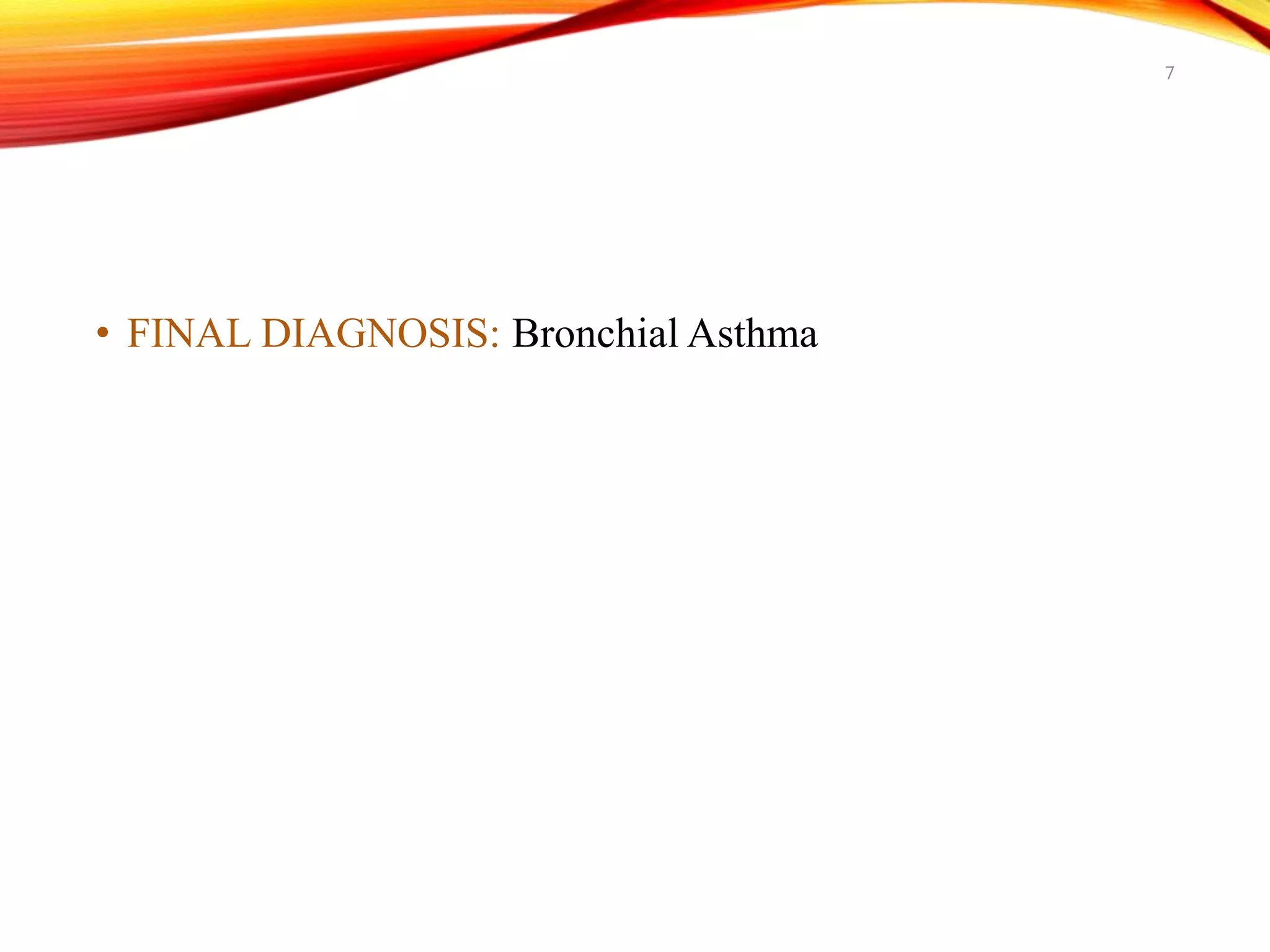 Case on bronchial asthma | PPTX