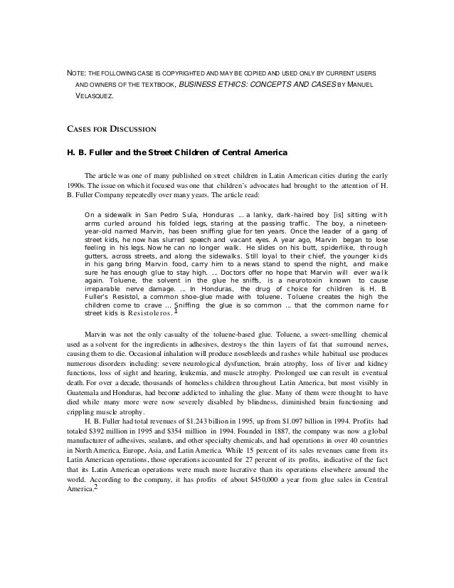 Case on ethics hb fuller group 1 | PDF