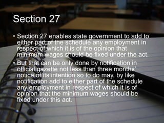 Case on fixation of minimum wages under – | PPTX