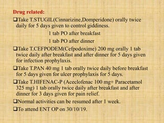 Case on lanyrithine erosion | PPT