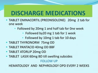 Case on nephrotic syndrome | PPTX