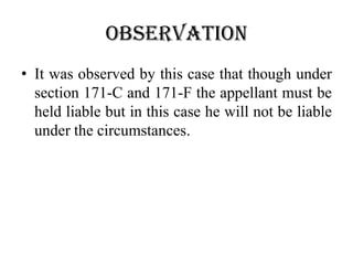 Case Analysis on offences related to elections IPC Section 171 C & 171 F | PPTX