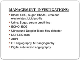 CASE ON PERIPHERAL VASCULAR DISEASE.pptx, pvd history taking | PPT