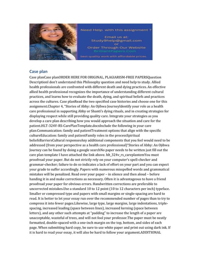 Case plan.docx | Educational Assessment | Education