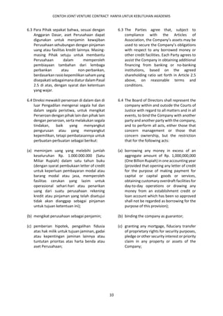 JOINT VENTURE AGREEMENT - PERJANJIAN USAHA PATUNGAN | PDF