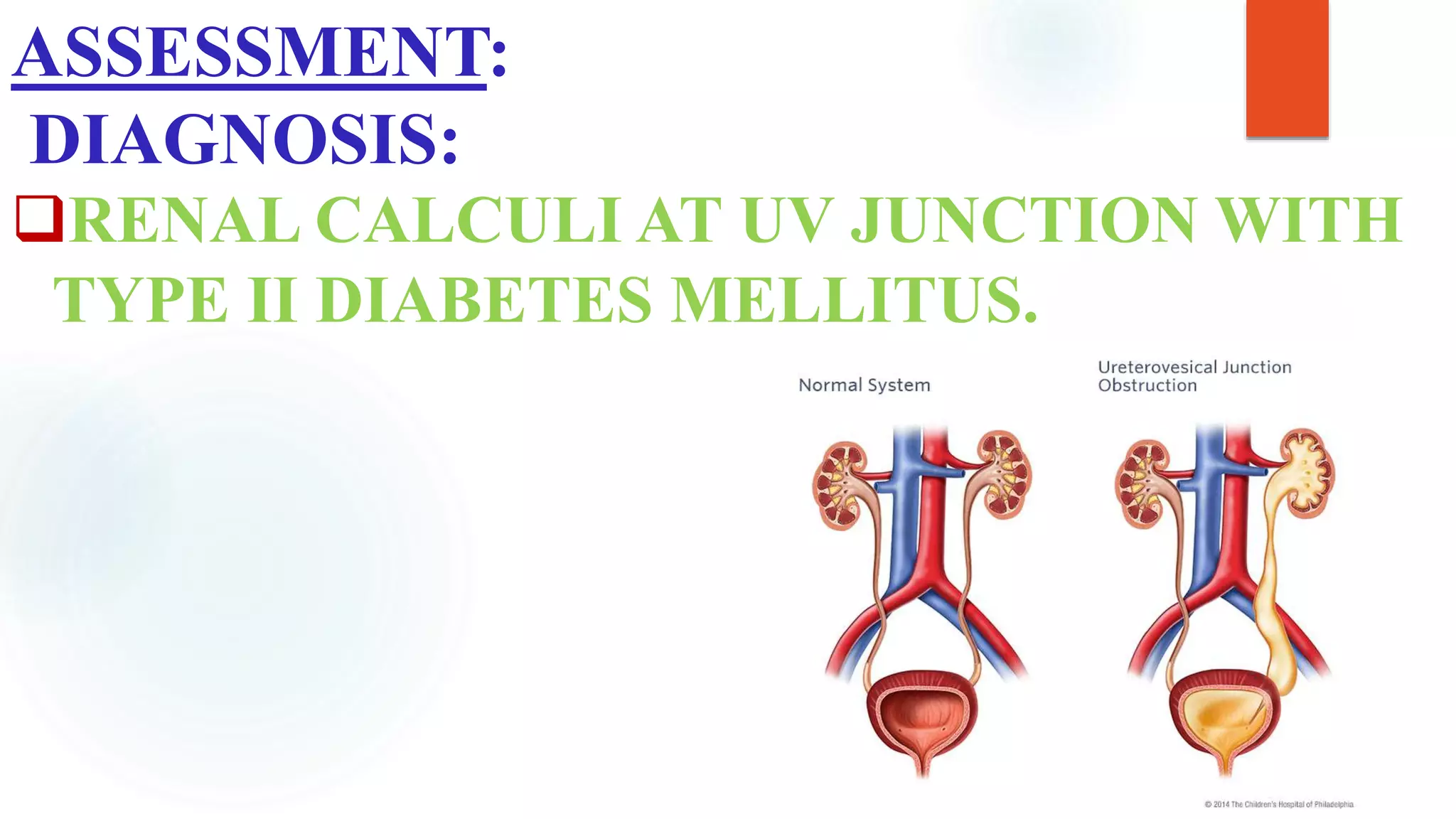 Case Presentation On Renal Calculi with Type II Diabetes Mellitus By ...