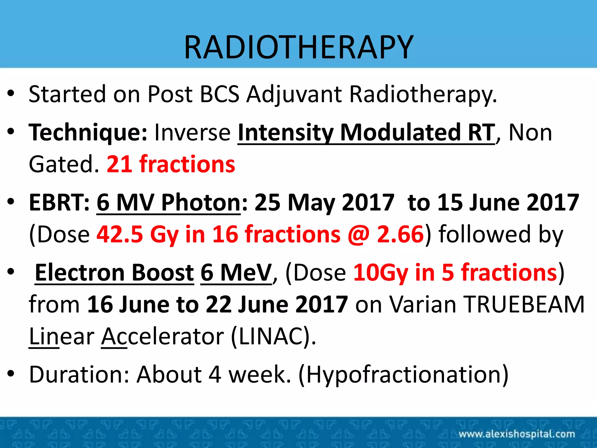 Case Based Early Breast Cancer- Role of Radiotherapy | PPTX