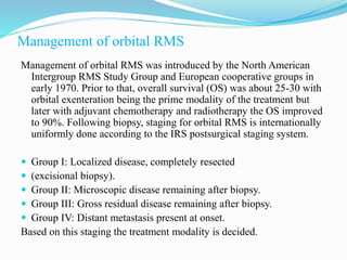 Case presentation on orbital Rhabdomyosarcoma | PPTX