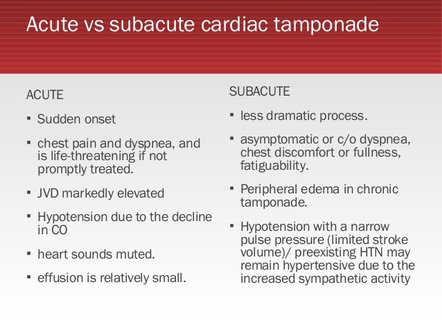 Pericardial effusion- case report and review