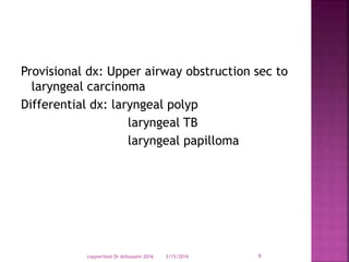 laryngeal carcinoma | PPTX