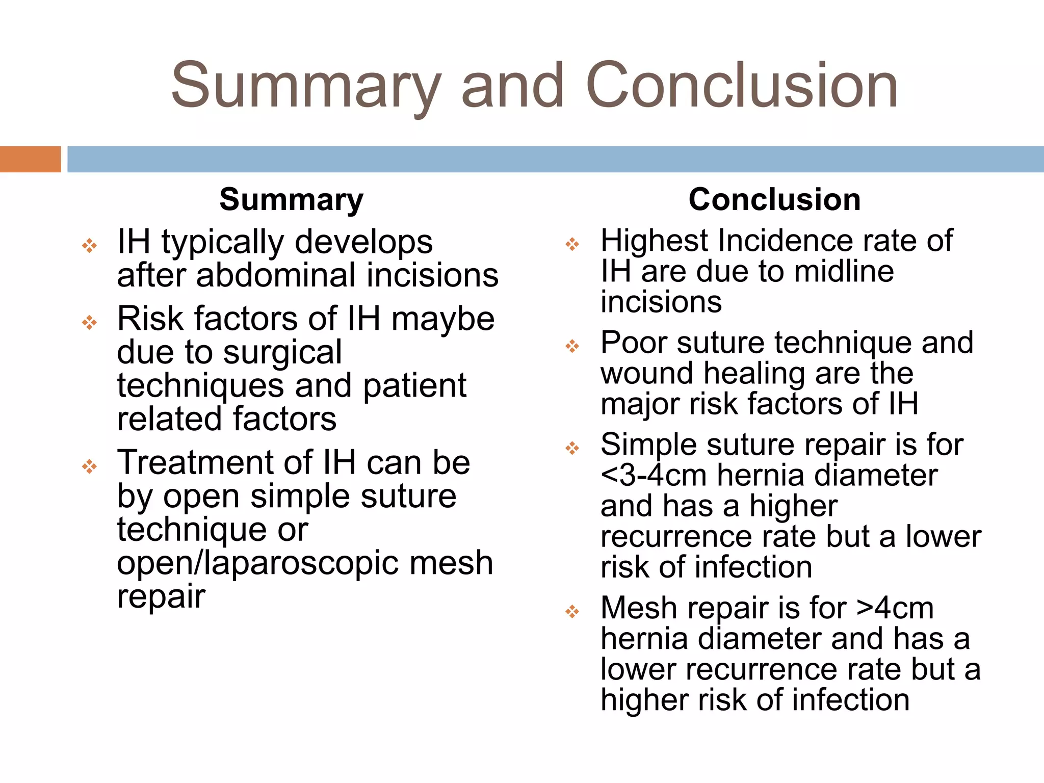 Incisional Hernia | PPTX