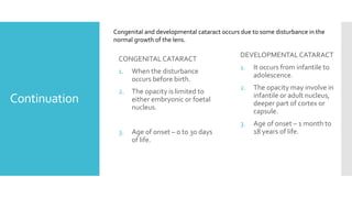 Case presentation-congenital & developmental cataract | PPTX