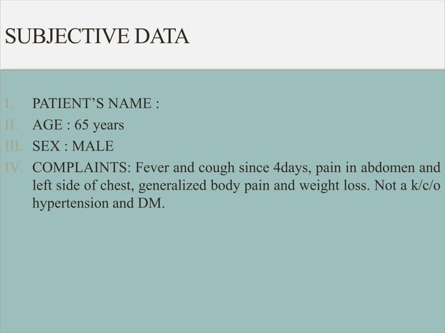 Case presentation of COPD ( Chronic Obstructive Pulmonary Disease ) | PPTX
