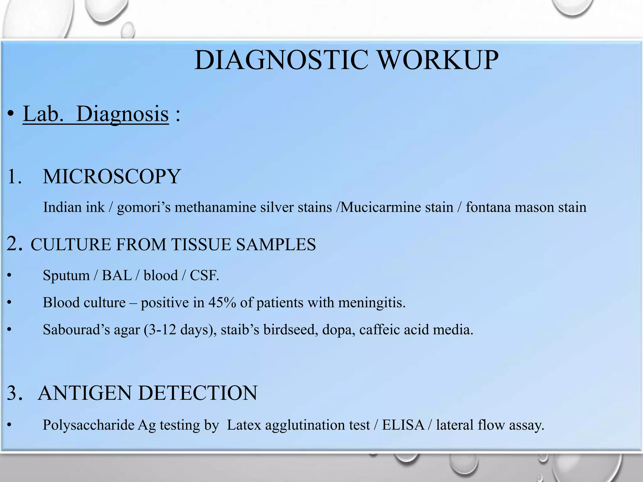 CRYPTOCOCCAL MENINGITIS - Case presentation | PPTX