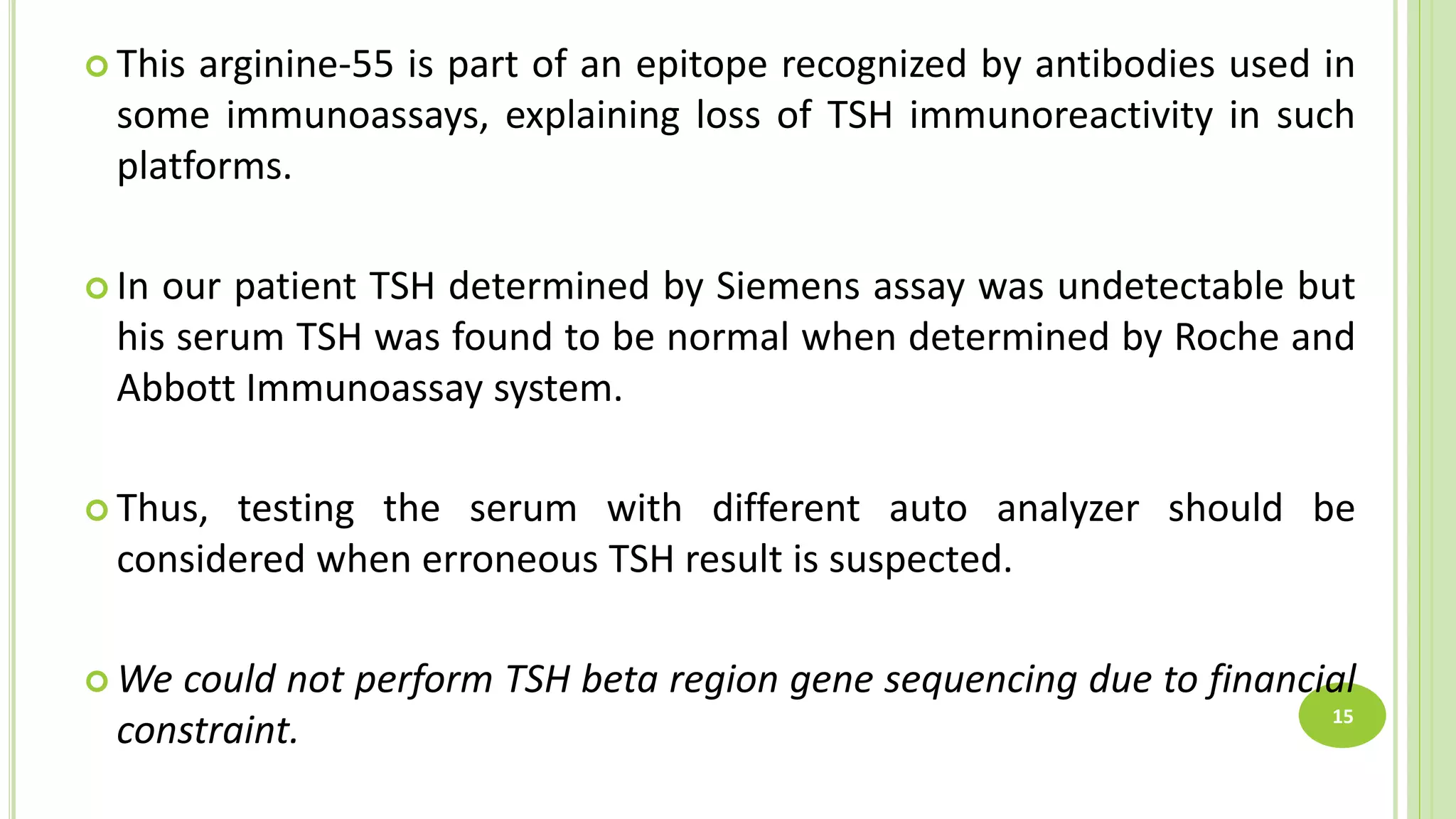 Case presentation about TSH variants | PPTX