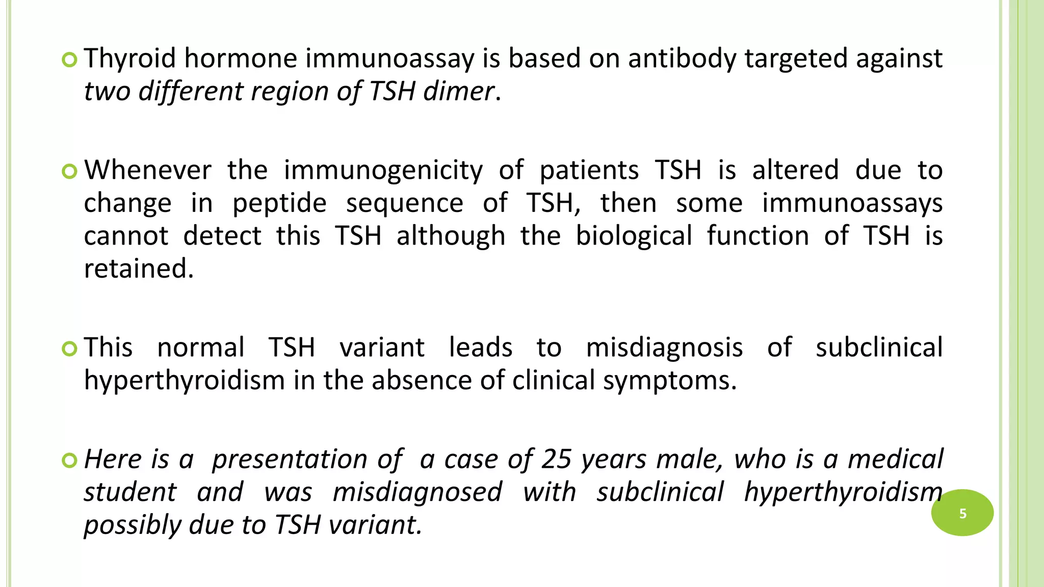 Case presentation about TSH variants | PPTX