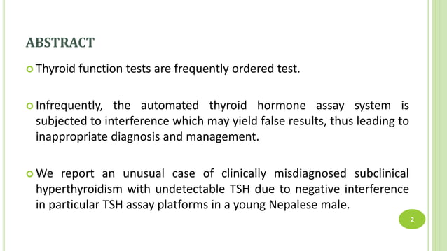 Case presentation about TSH variants | PPT | Free Download