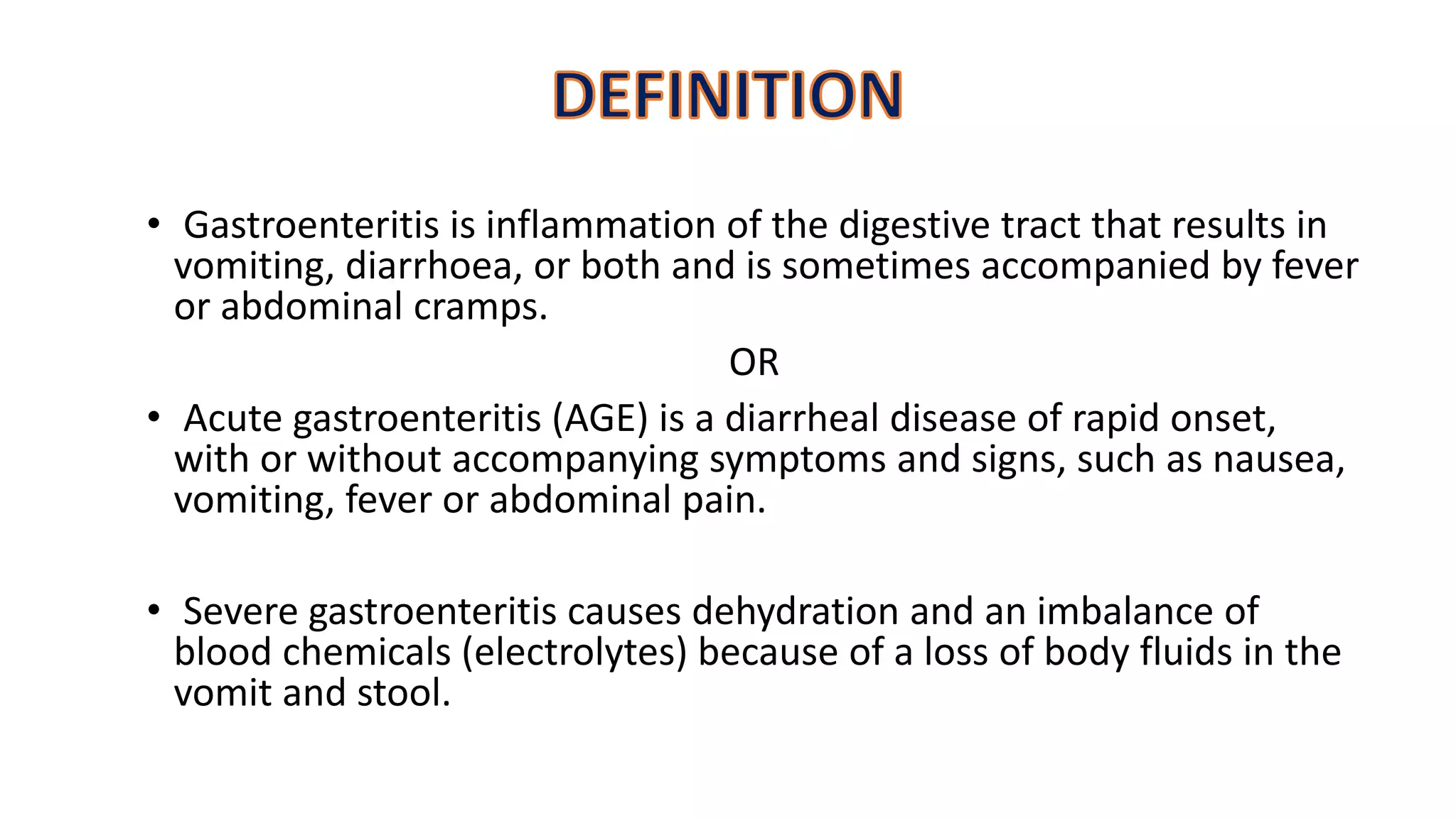 Acute Gastroenteritis with dehydration | PPTX