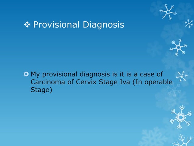 CA Cervix Case presentation | PPTX | Reproductive Health | Diseases and ...