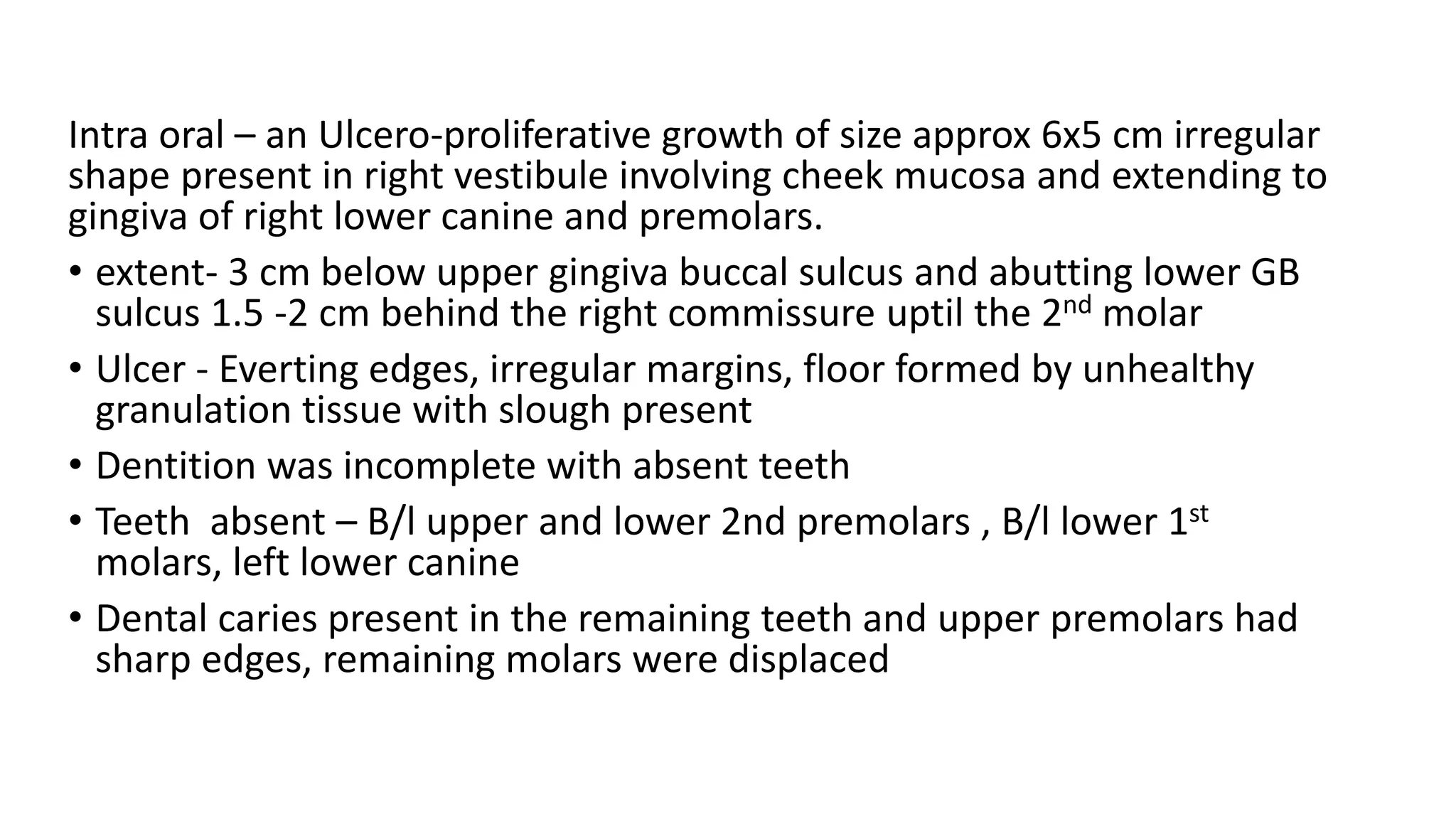 Case presentation Carcinoma oral cavity | PPTX