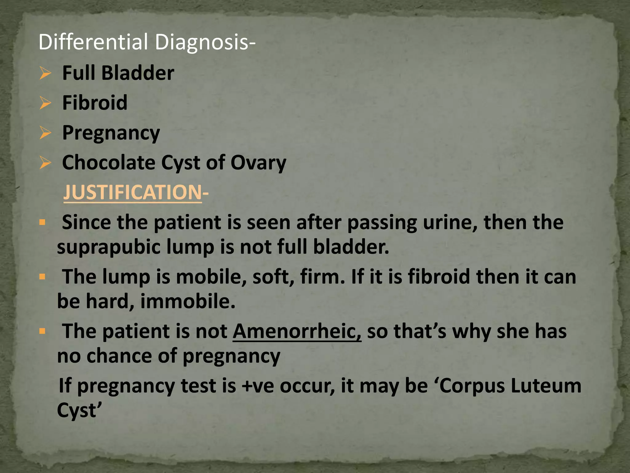 Case presentation on ovarian cyst obstetrics and gynaecology Adenexal ...