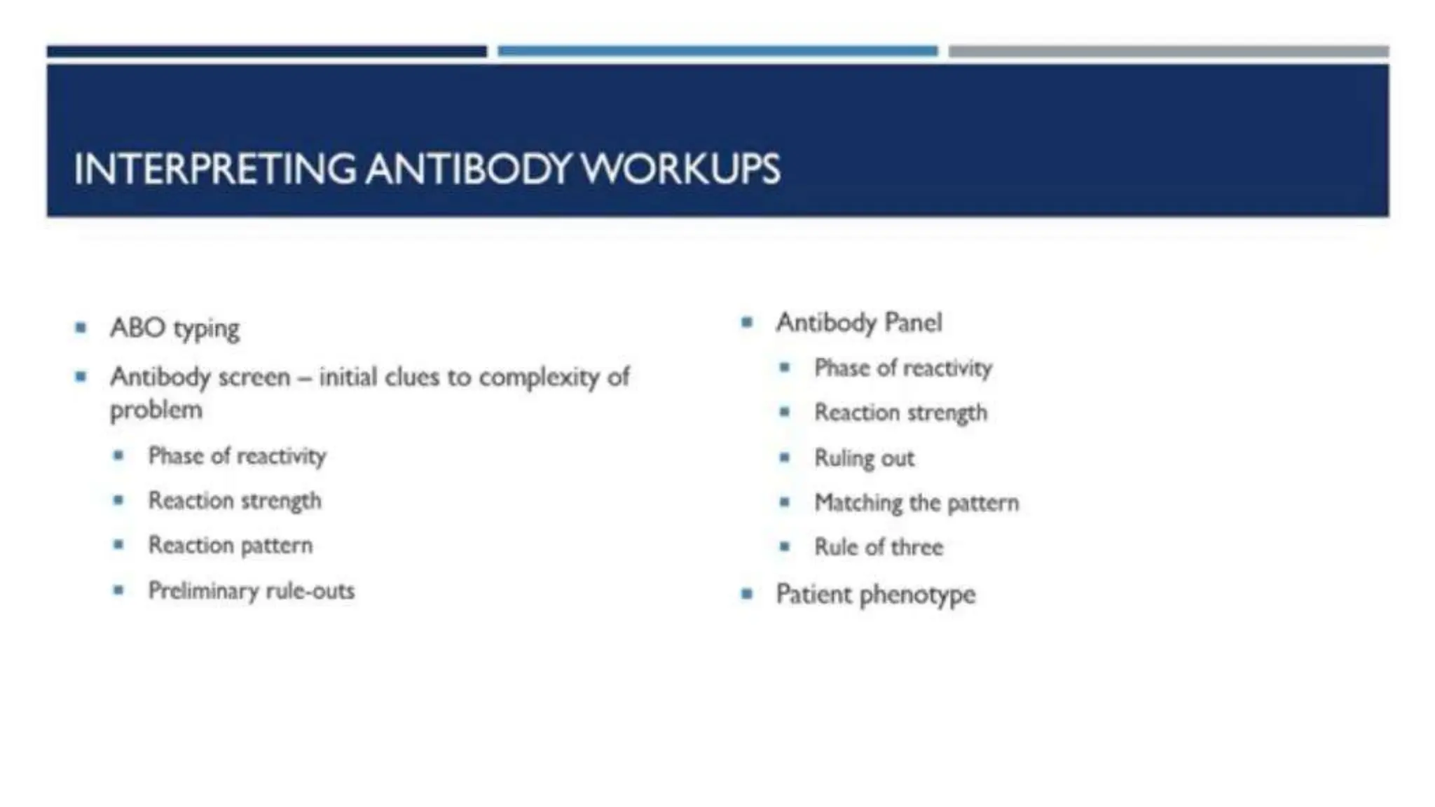 Case presentation on Antibody screening- how to solve 3 cell and 11 cell panel? | PPTX