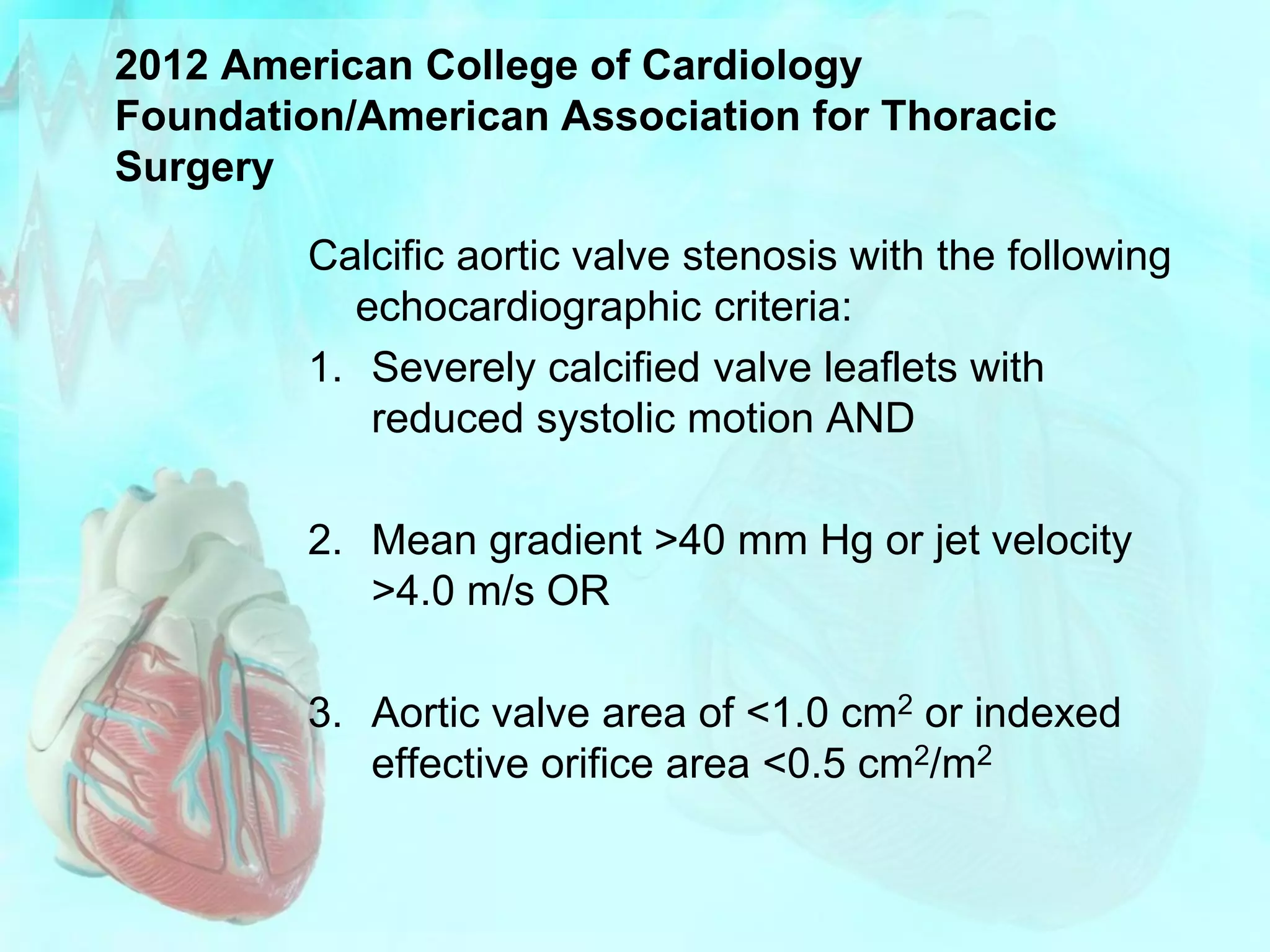Aortic stenosis - case report | PPTX