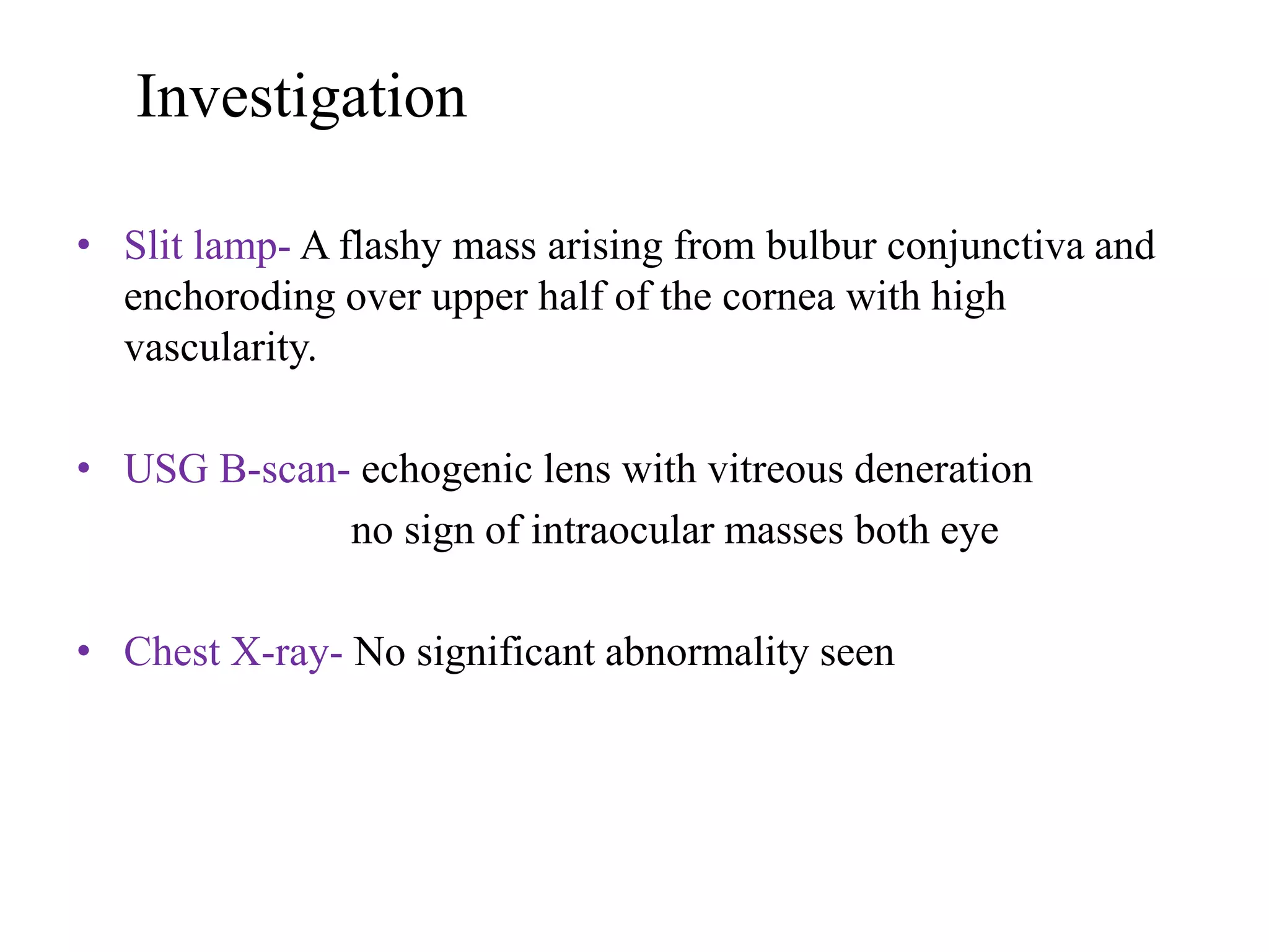 Ocular surface neoplasia (OSSN)- Case report | PPTX