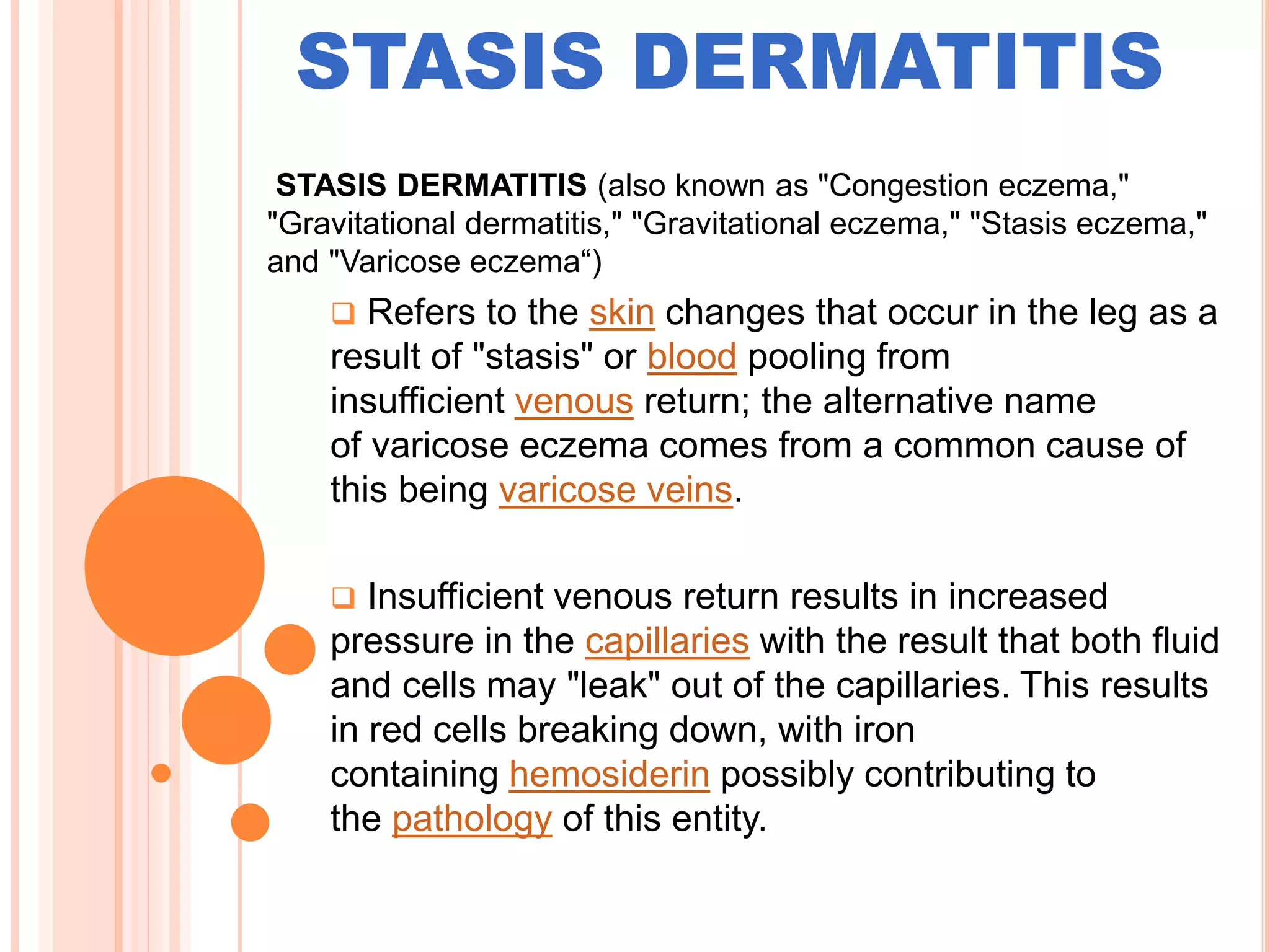 Stasis Dermatitis - Case Presentation | PPTX