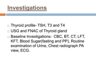 Case Presentation: Thyroid Swelling | PPTX
