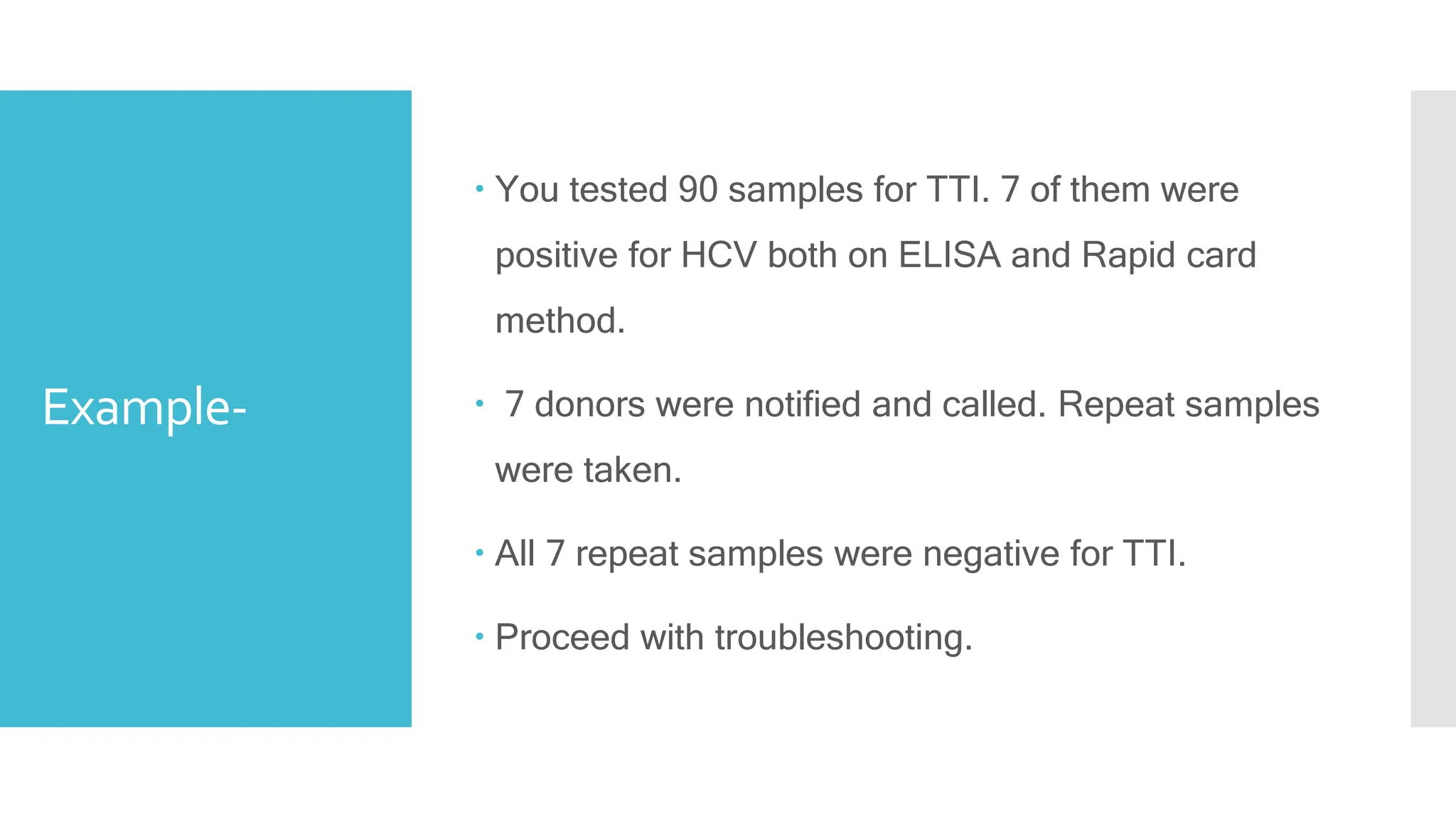 Troubleshooting in Transfusion transmissible infection TTI laboratory ...