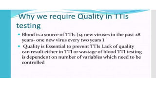 Troubleshooting in Transfusion transmissible infection TTI laboratory ...
